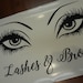 Lashes and Brows Decal Sign Sticker Beauty Salon Shop Nails Eyebrows ...