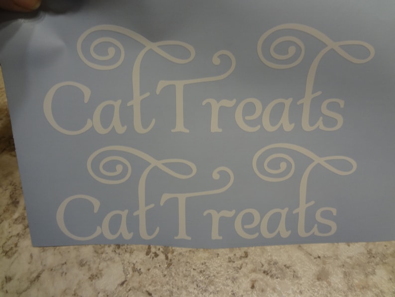 2 Cat Food Decal for Your Canister Can Sticker Vinyl Self - Etsy