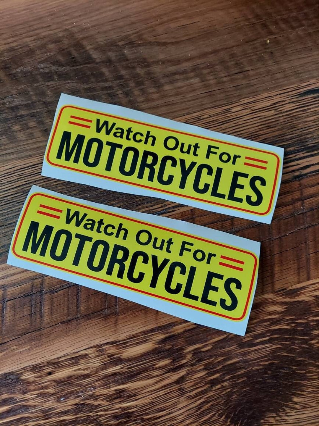 Watch Out for Motorcycles Decal - Car, Truck, Window Sticker (set of 2 ...