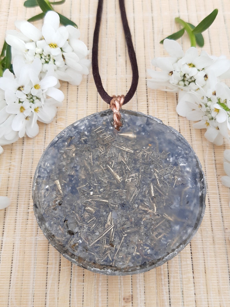 Powerful Orgone Pendant - With Tensor Ring and Teotihuacan Blue Coil ...
