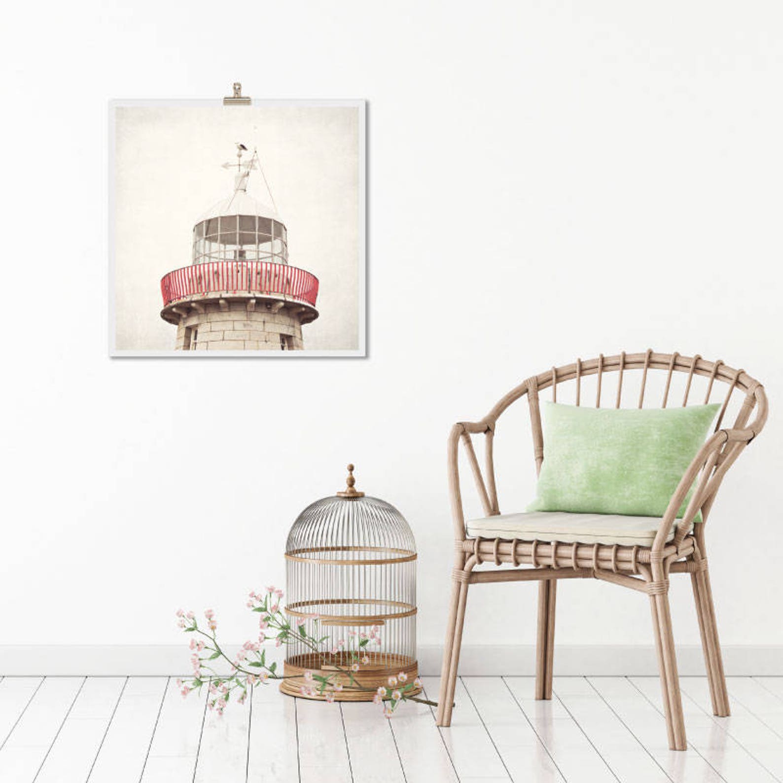 Lighthouse Print, Irish Lighthouse Wall Art, Howth Harbour Dublin, Made ...