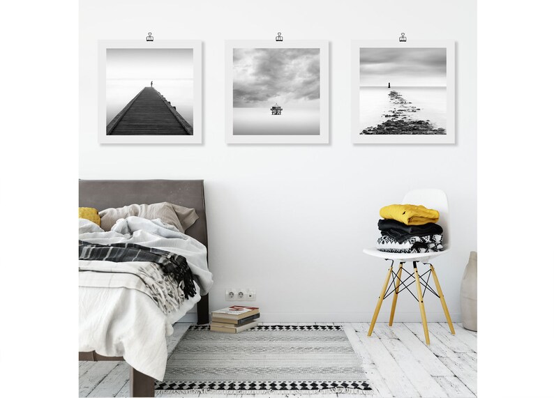 Set of 3 Lighthouse Wall Art Prints, Coastal Triptych Gallery Wall Art ...