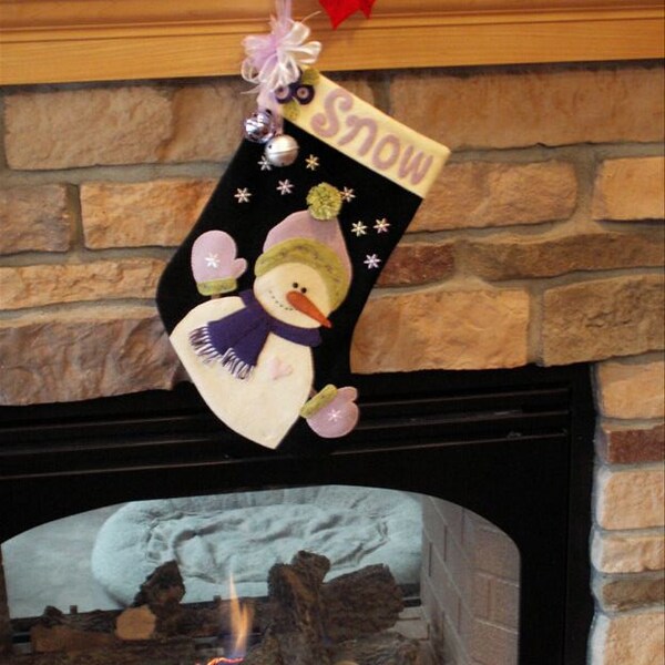 Christmas Stocking Applique - Etsy