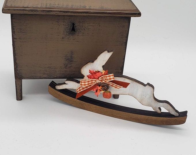Primitive Rocking Bunny Fall Decor - Etsy