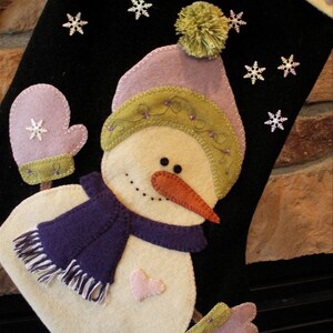 Wool Applique Christmas Stocking - Etsy