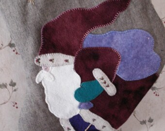 Santy and Rudi Wool Applique Stocking PATTERN HTH362 - Etsy