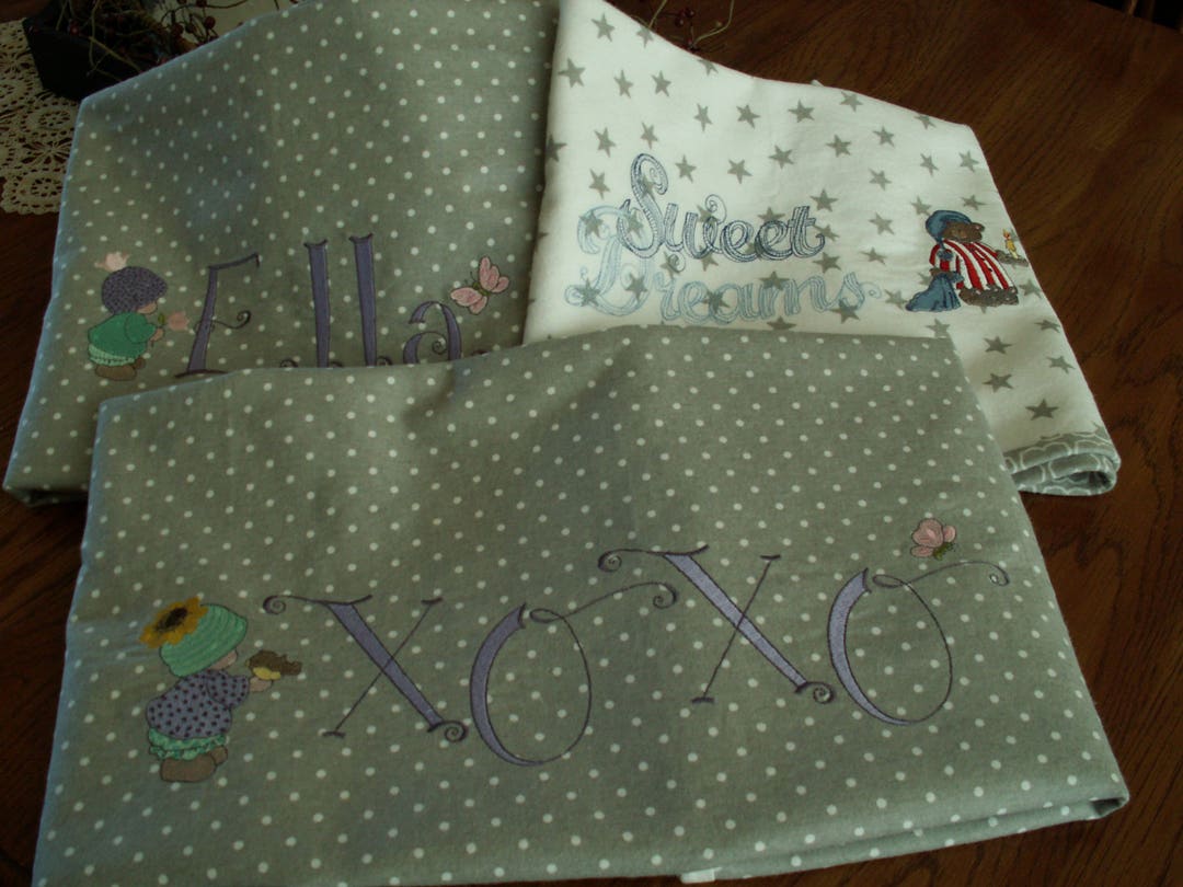 Personalized Machine Embroidery Baby Receiving Blankets Baby Shower ...