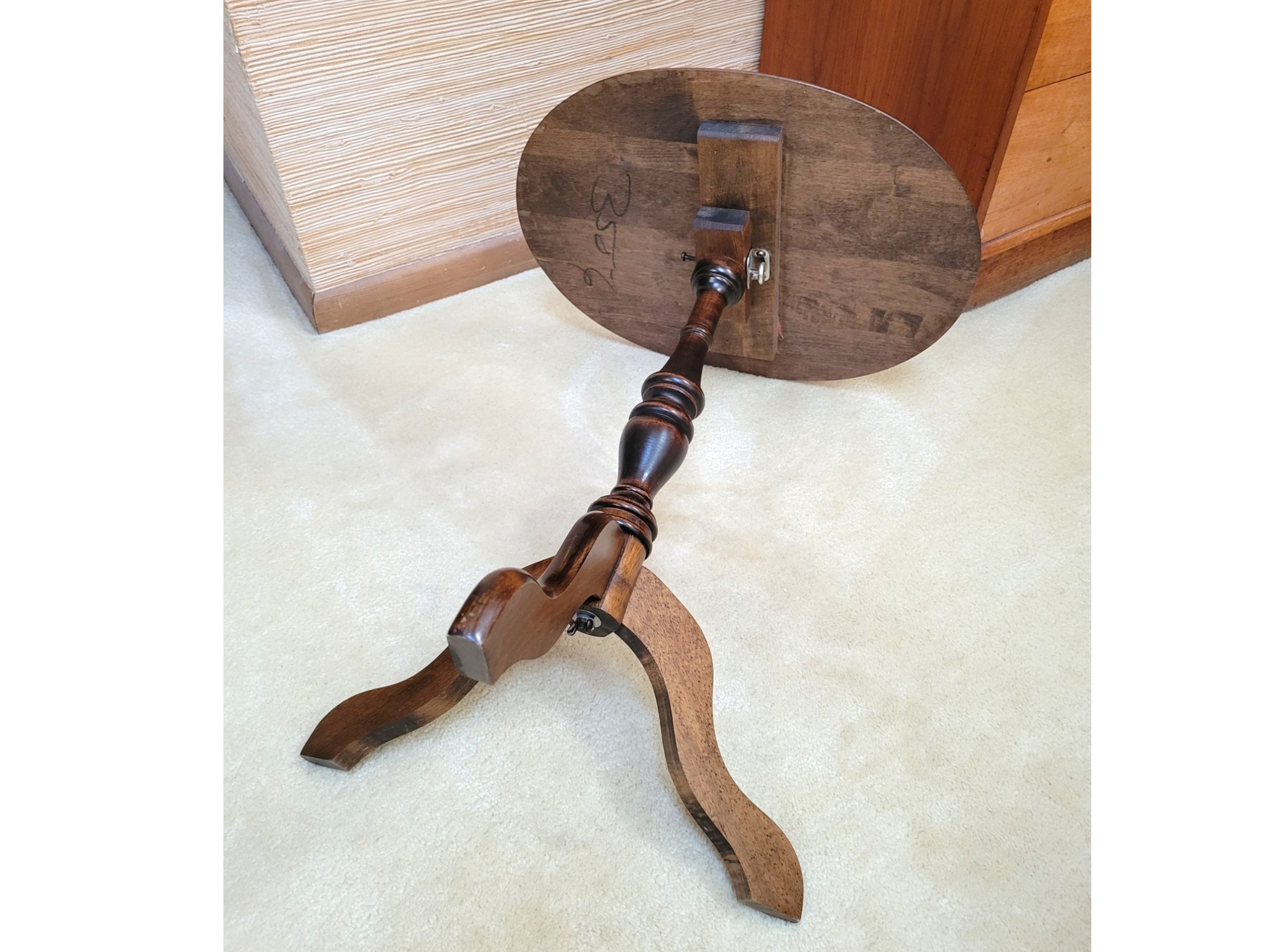 Antique Wooden Bird Painted Stenciled Tilt Top Side Table Vintage - Etsy