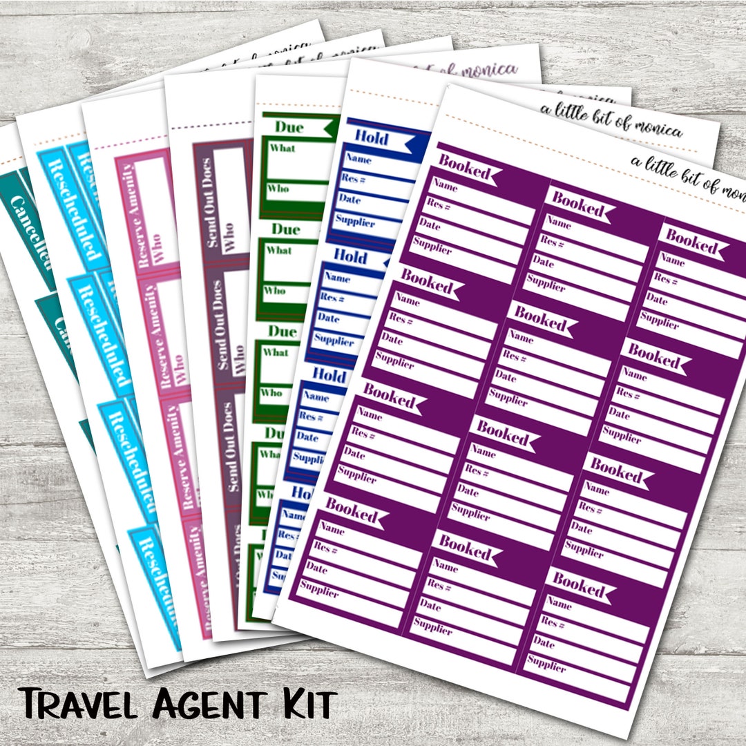 Travel Agent Stickers for Happy Planner/other Planners - Etsy