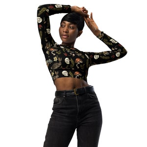 Goblincore Long Sleeved Crop Top Cottagecore Crop Top Goblincore Top ...