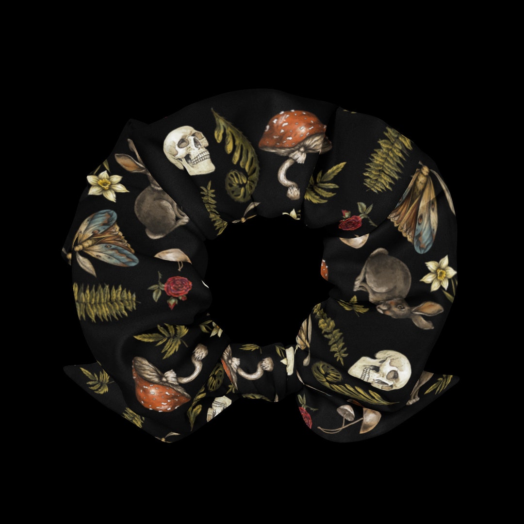 Goblincore Hair Scrunchie Dark Academia Scrunchie Dark Cottagecore ...