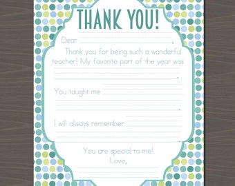 End of Year Letter to Teacher Letter to Teacher Teacher | Etsy