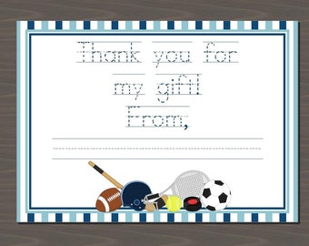 Football Thank You Notes Thank You Football Football Thank | Etsy
