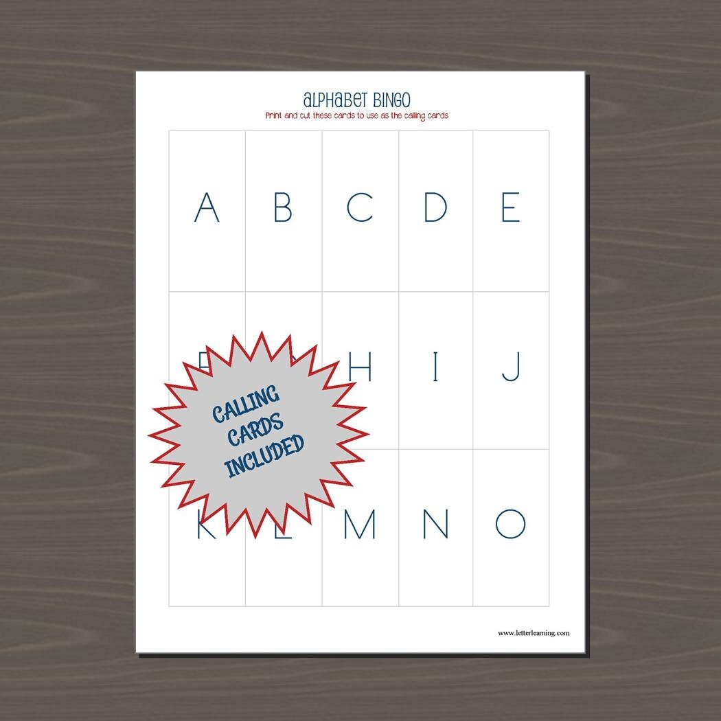 Alphabet Bingo Game, Letter Bingo Game for Kids, Class Set of Alphabet ...