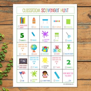 Classroom Scavenger Hunt, Back to School Ice Breaker, Fun Scavenger ...