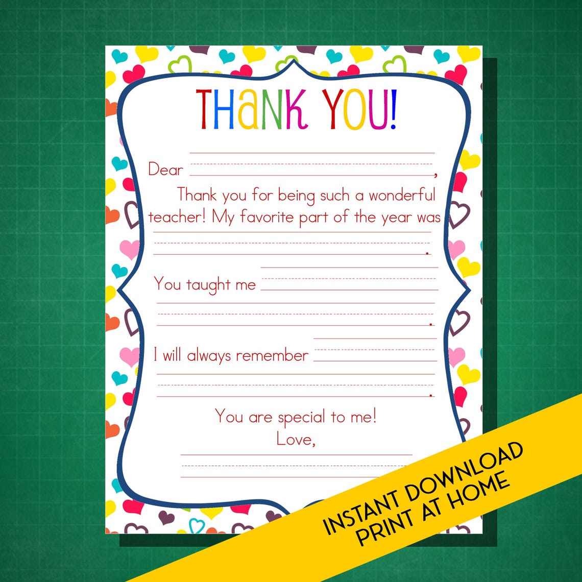 End of Year Letter to Teacher, Letter to Teacher, Teacher Appreciation ...