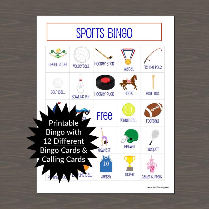 Sports Bingo Printable Sports Bingo Bingo For Kids With Etsy sports-bingo-printable-sports-bingo-bingo-for-kids-with-etsy