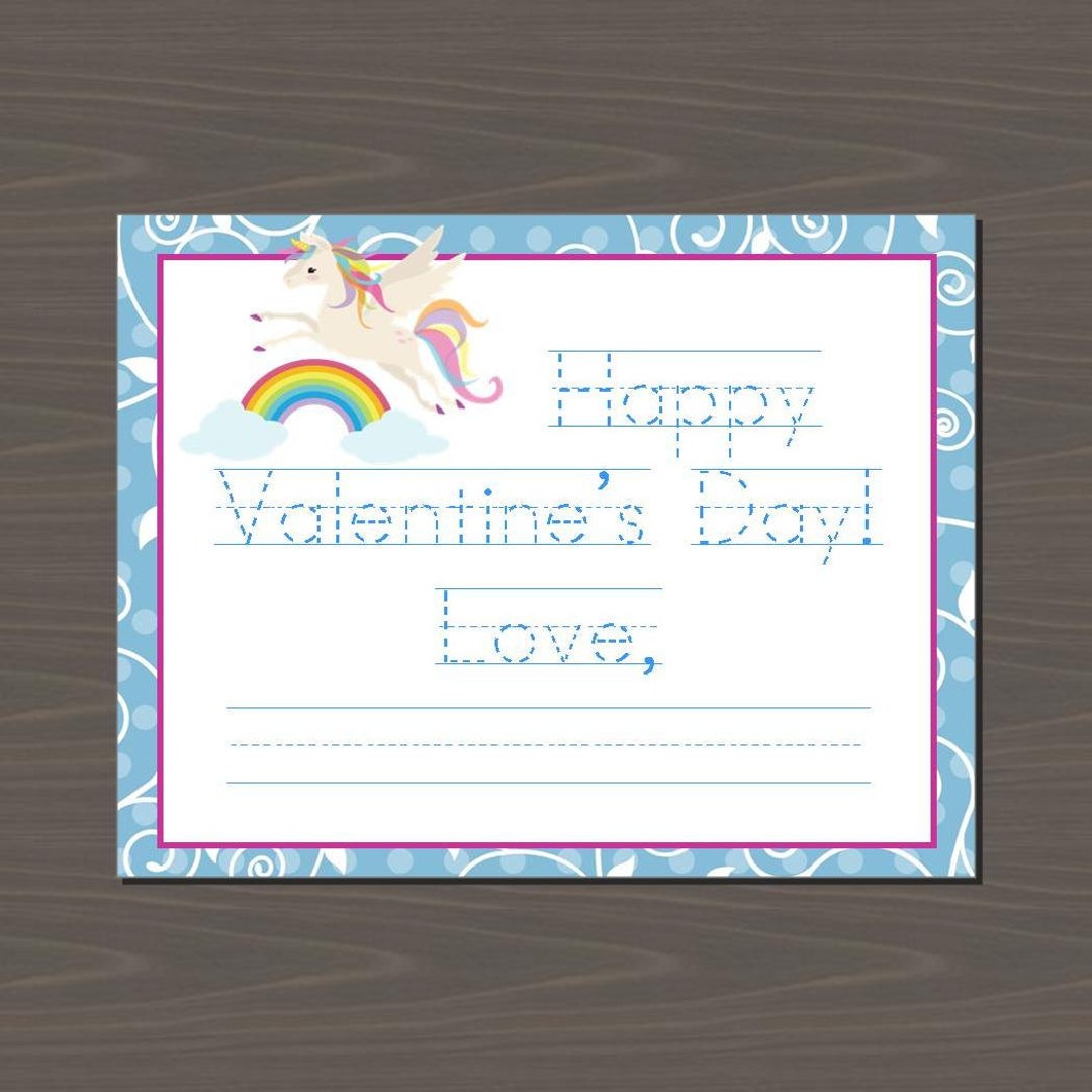 Unicorn Valentine's Day Cards, Valentines With Unicorns, Valentines ...