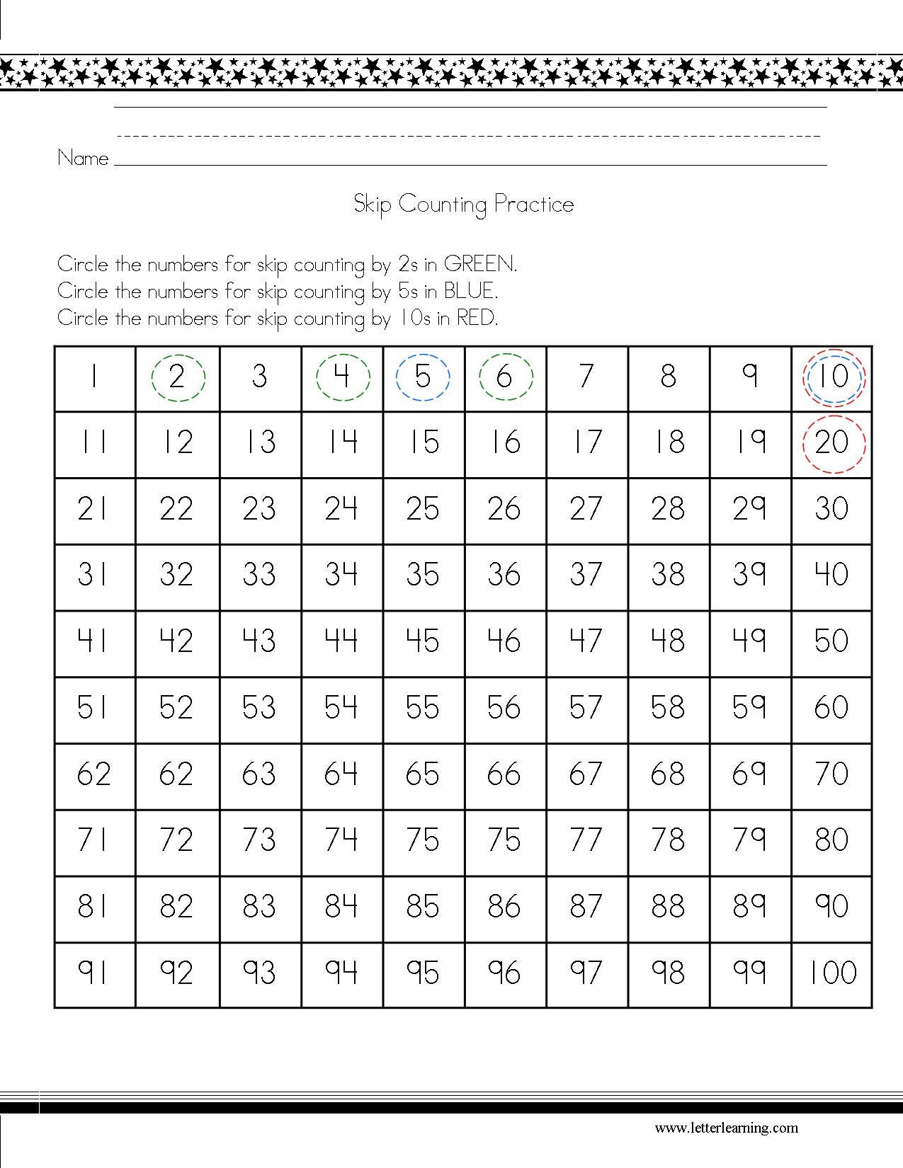 Skip Counting Practice for 2s 5s and 10s includes Printable - Etsy