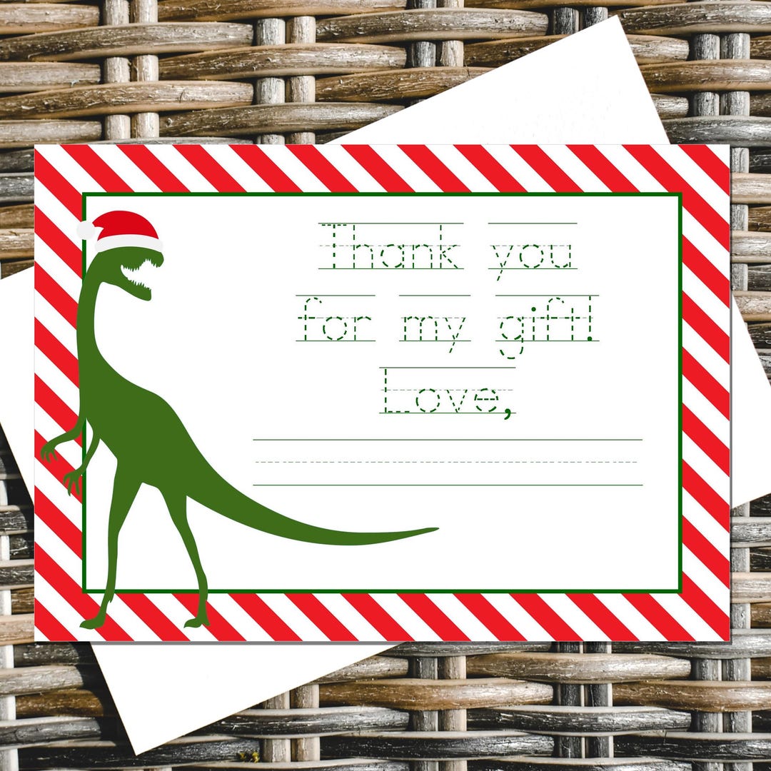 Cute Christmas Dinosaur Card, Printable Christmas Card With Dinos, Cute ...