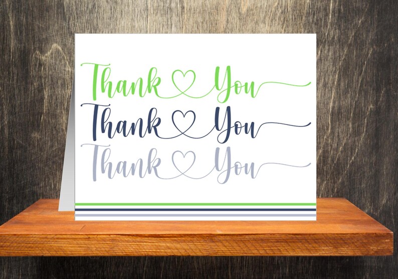 Lined Thank You Notes Set; Thank You Notes With Guide Lines for Better ...