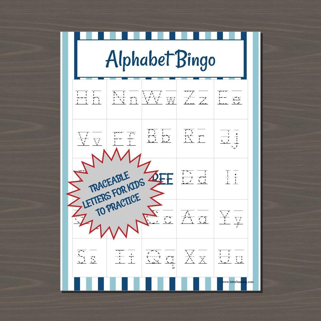 Alphabet Bingo Game, Letter Bingo Game for Kids, Class Set of Alphabet ...