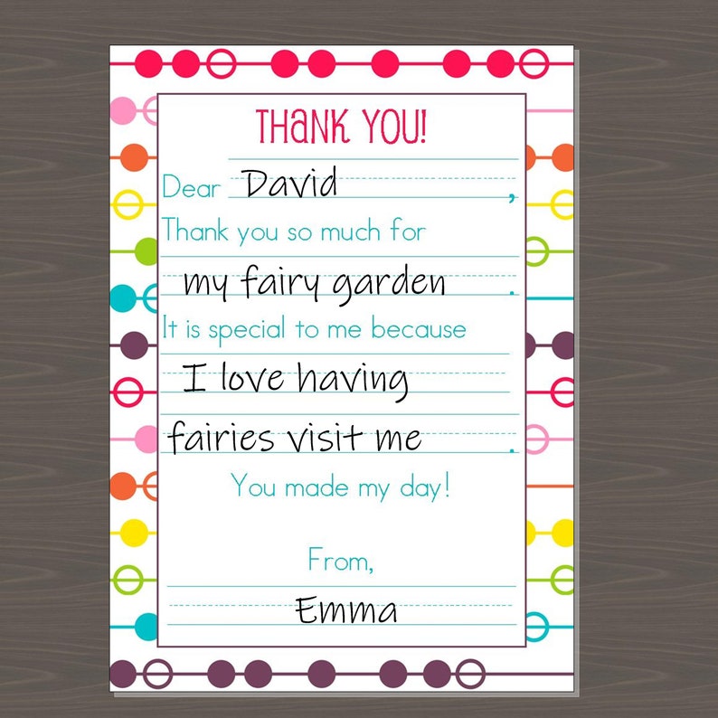 Rainbow Thank You Notes | Traceable Fill in the Blank Cards (PDF) | 3 ...