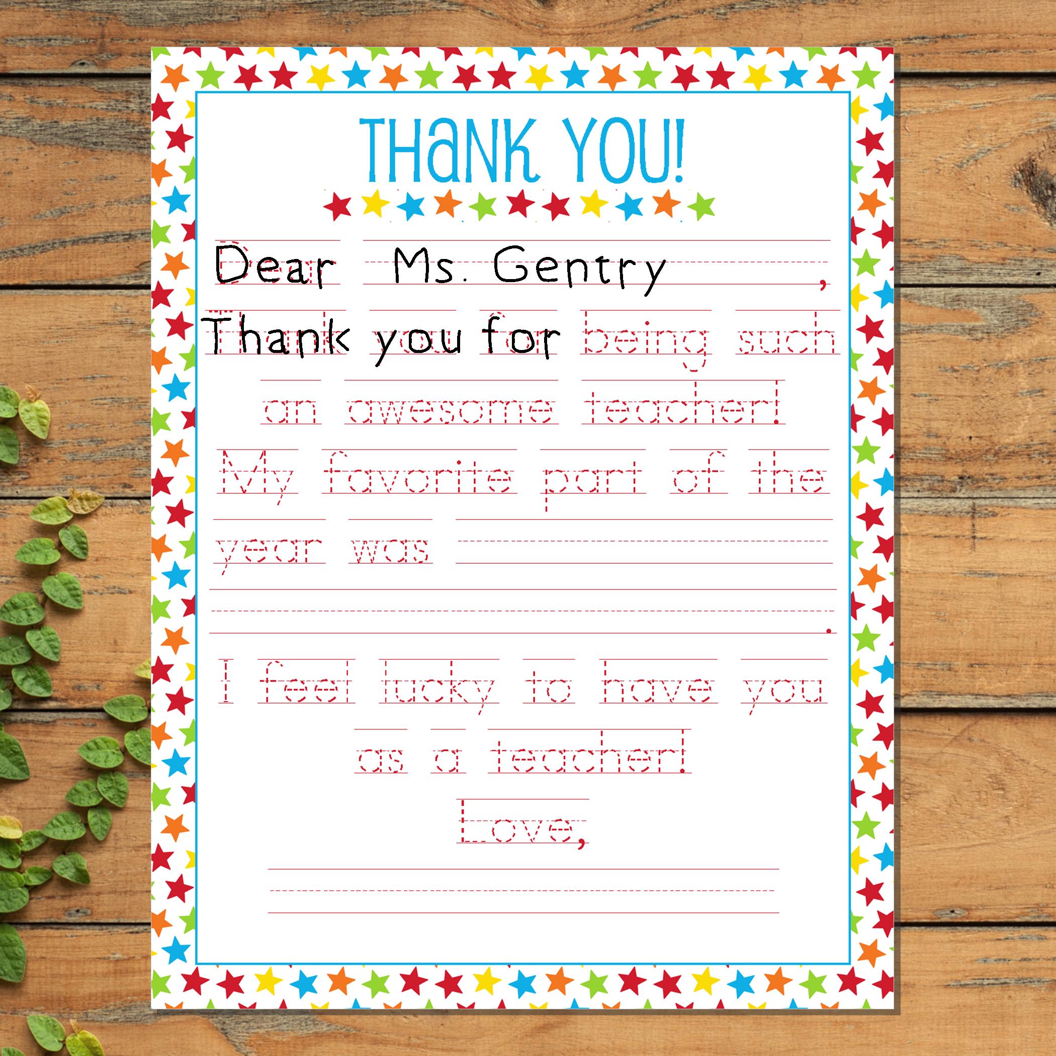 Teacher Appreciation Notes