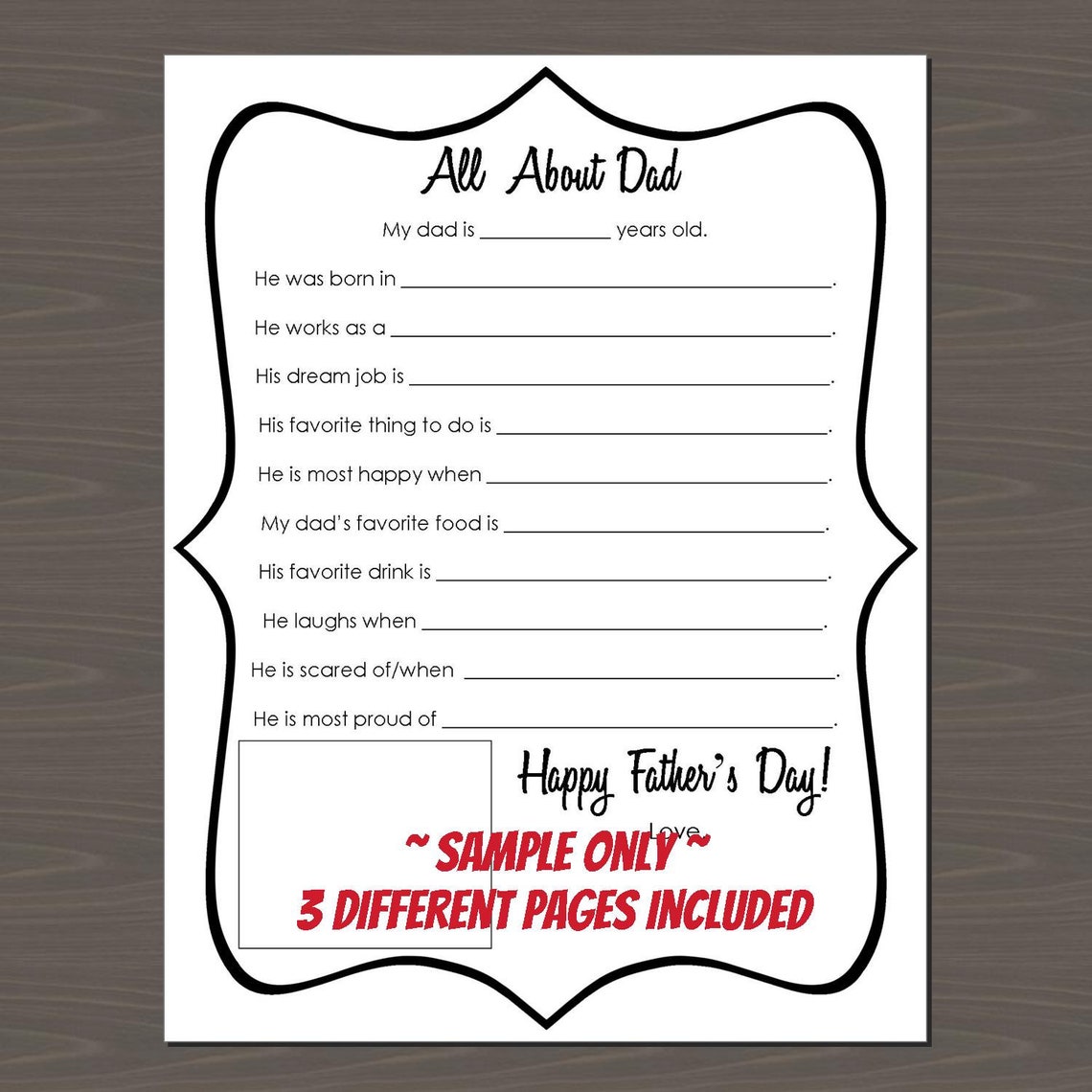 Funny Father's Day Printable, Cute Funny Father's Day Signs for Kids ...