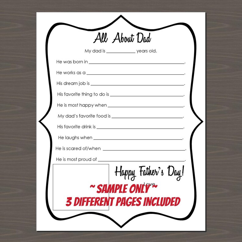Funny Father's Day Printable, Cute Funny Father's Day Signs for Kids ...