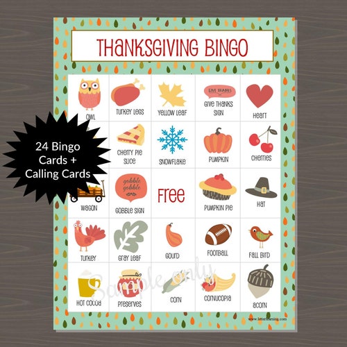 Thanksgiving Bingo Class Set and 6 Thanksgiving Activities | Etsy