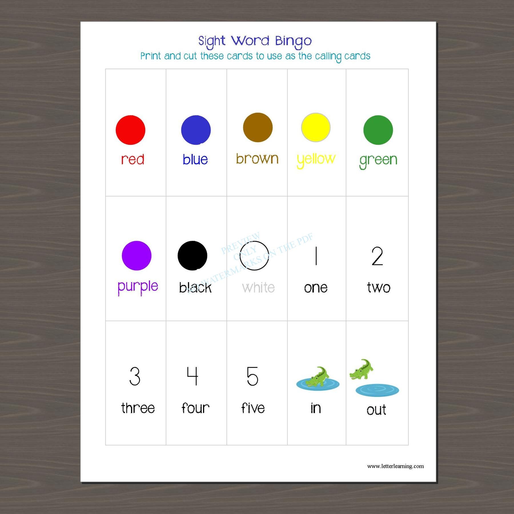 Sight Word Bingo Printable: Class Set (25 Cards) (PDF) - Etsy