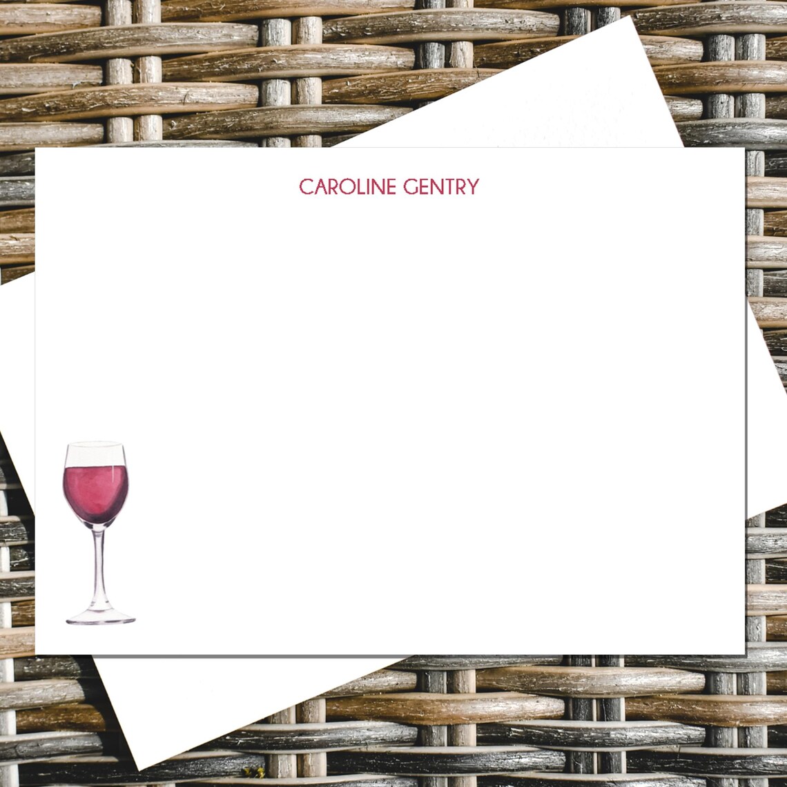 Personalized Red Wine Note Card Set: Cabernet, Pinot Noir Stationery - Etsy