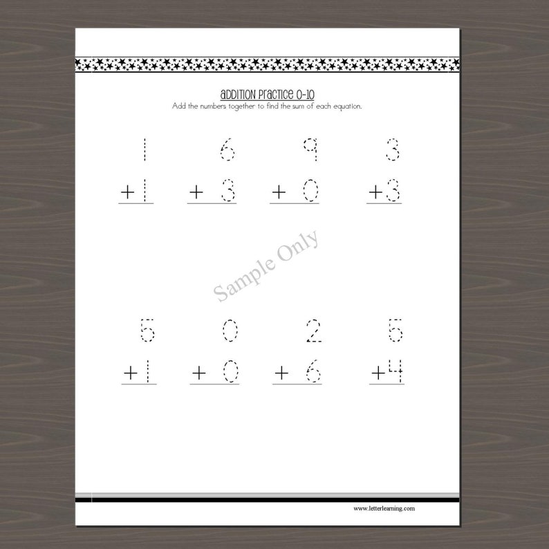 Addition and Subtraction Practice for Preschool, Kindergarten, 1st ...