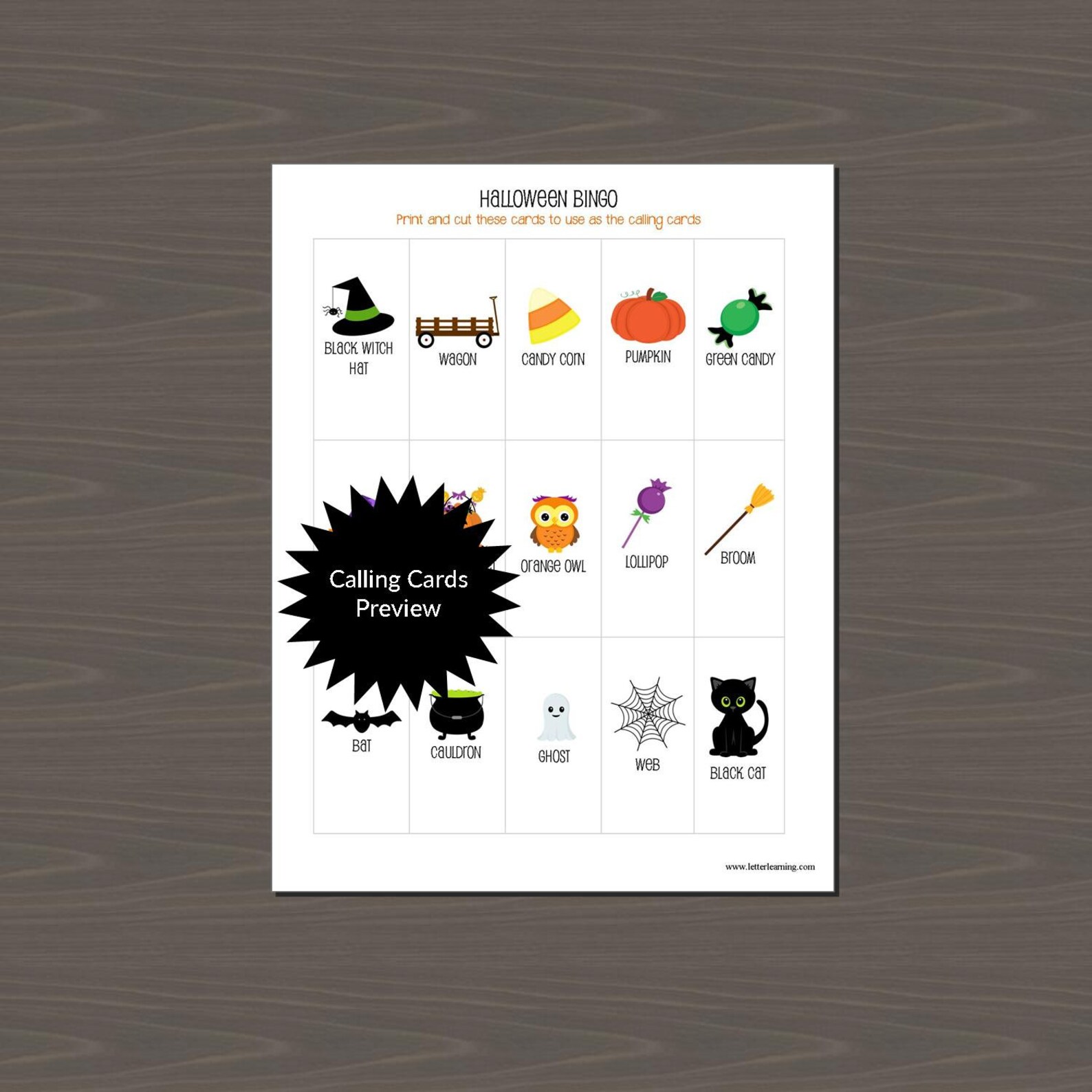 Halloween Bingo CLASS SET, 24 Different Halloween Bingo Cards ...