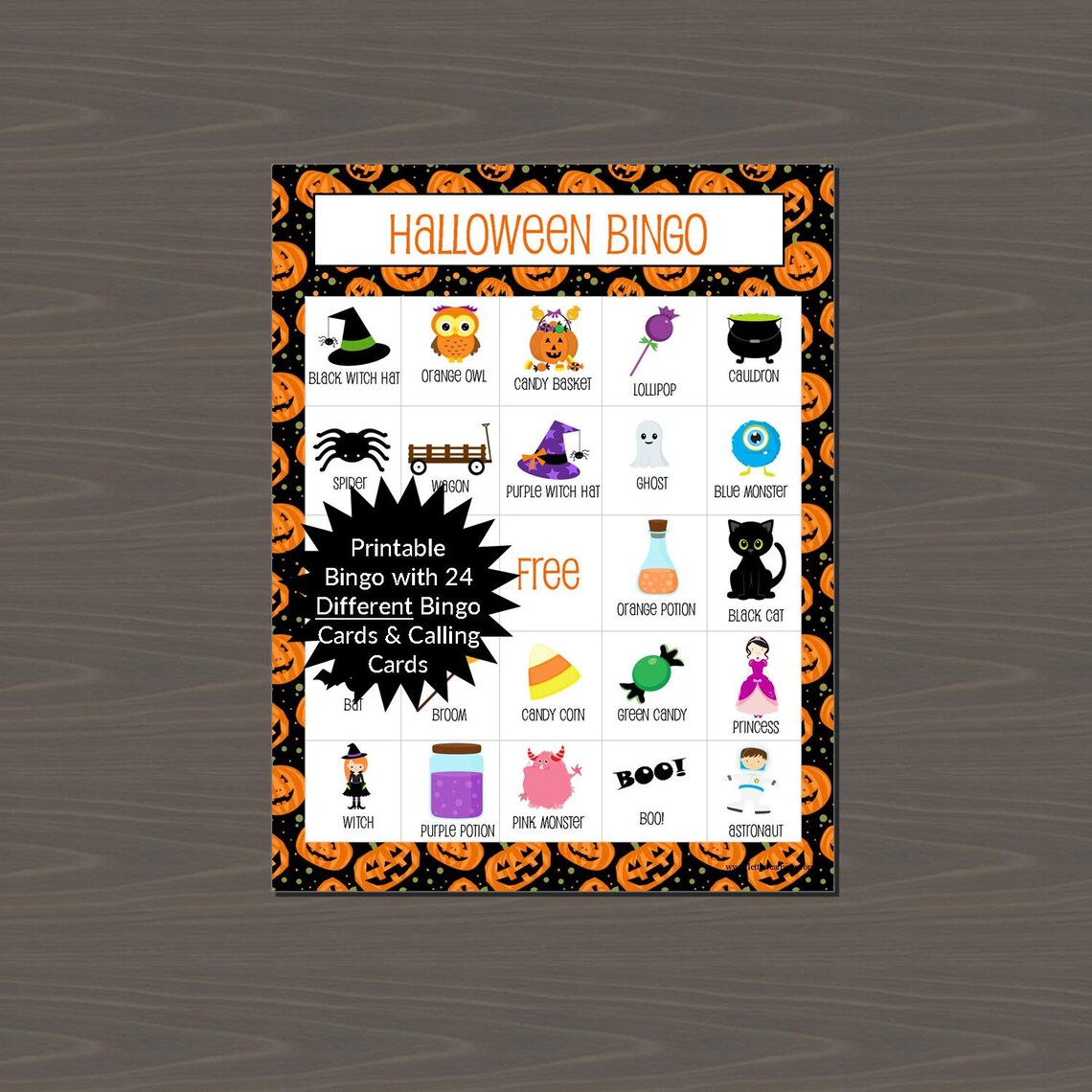 Halloween Bingo CLASS SET, 24 Different Halloween Bingo Cards ...