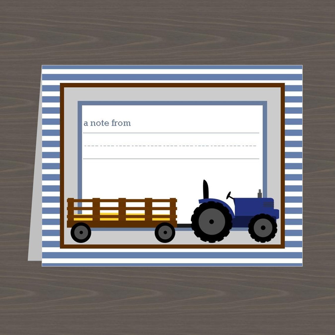 Tractor Lined Thank You Notes, Farm Thank You Notes for Kids With Lines ...