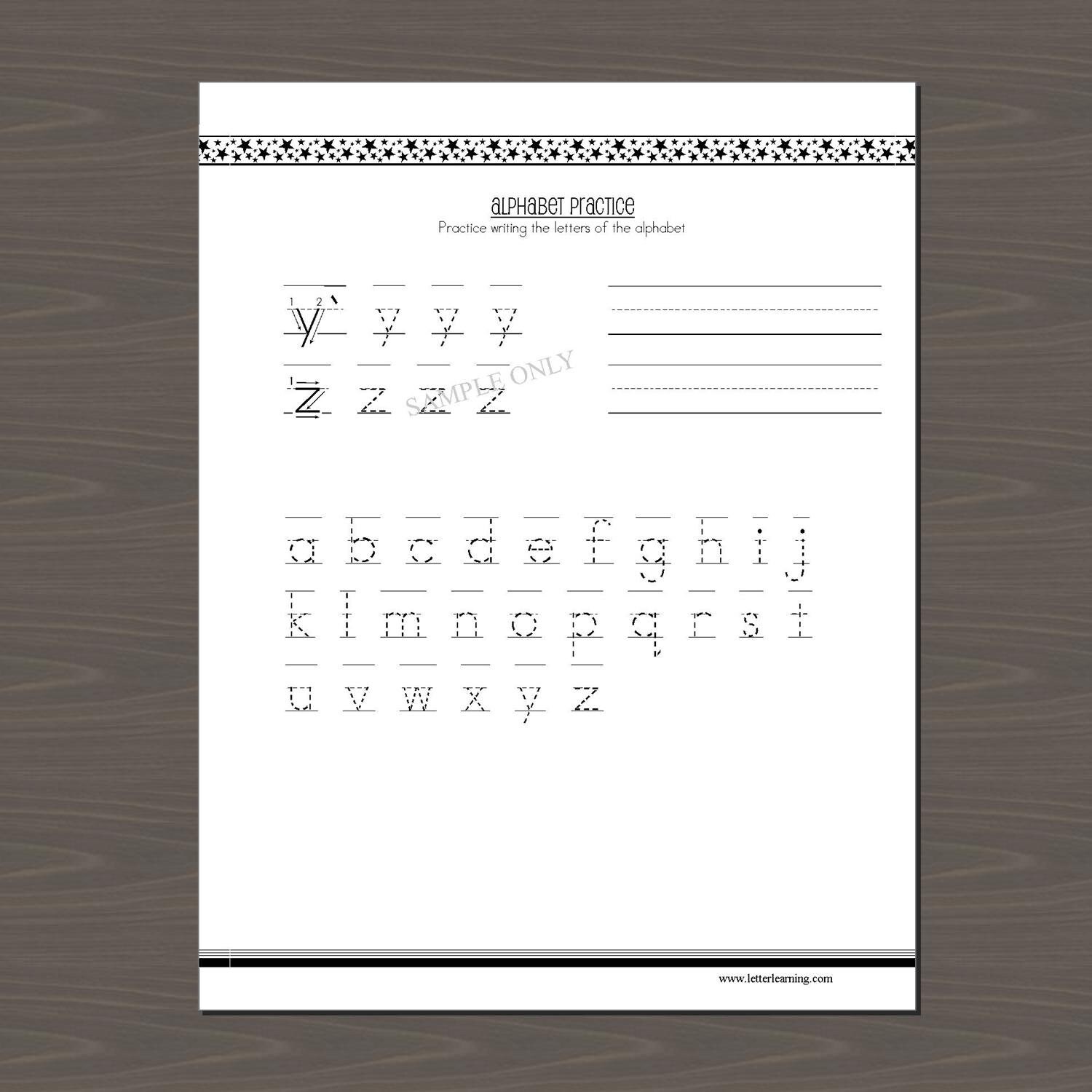 Alphabet & Number Writing Practice Sheets (PDF Download) - Etsy