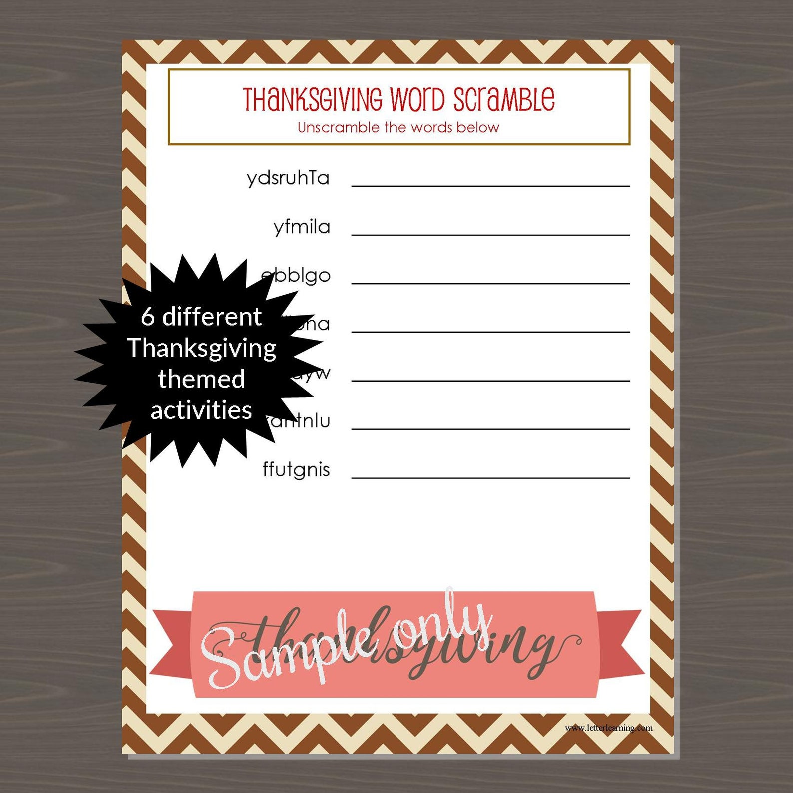 Thanksgiving Bingo Class Set and 6 Thanksgiving Activities, Printable ...