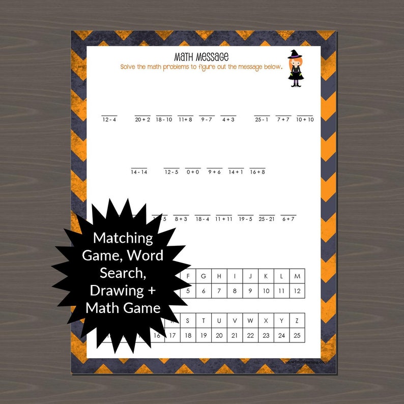 Halloween Bingo CLASS SET, Halloween Matching Cards, Word Search ...
