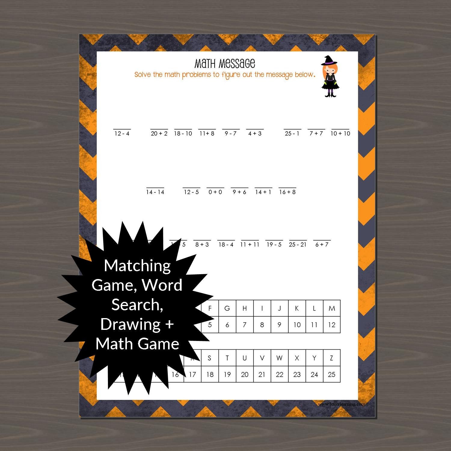 Halloween Bingo CLASS SET, Halloween Matching Cards, Word Search ...