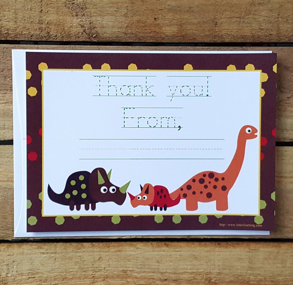 Dinosaur Thank You Notes: Traceable Fill-in Cards (12 Count) - Etsy