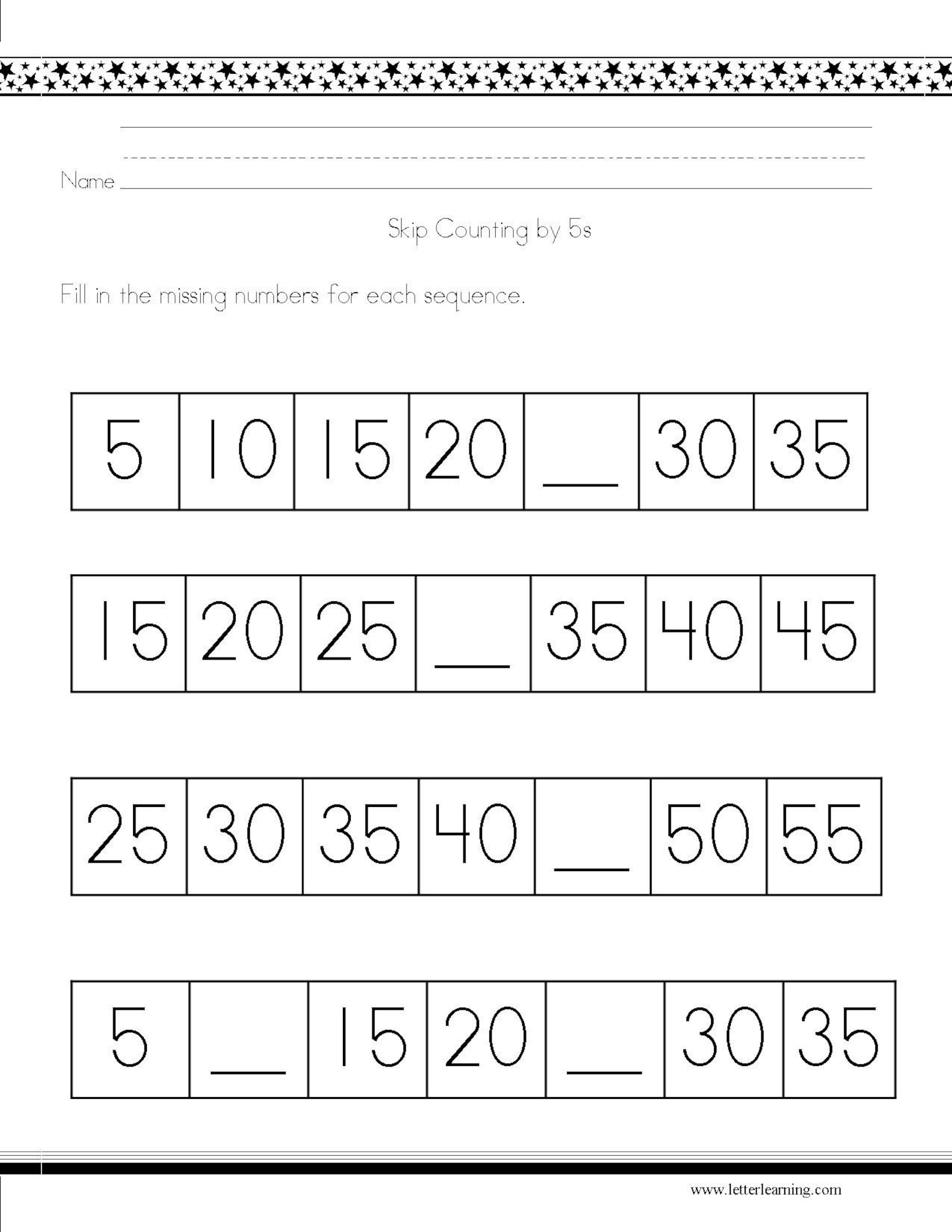Skip Counting Practice for 2s 5s and 10s includes Printable - Etsy