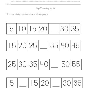 Skip Counting Practice for 2s, 5s and 10s (includes Printable Puzzles ...