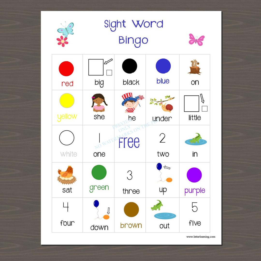 Sight Word Bingo Printable, You Print Sightword Bingo - Class Set (25 ...