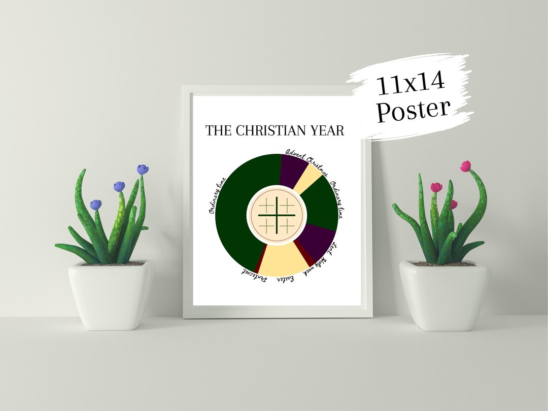 Liturgical Calendar Poster | Liturgical Wall Calendar | Church Calendar ...