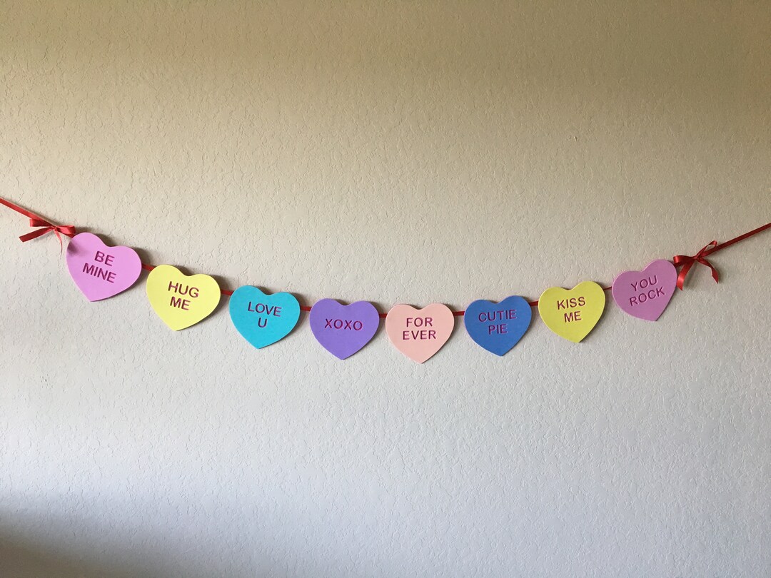 Candy Conversation Heart Banner - Etsy