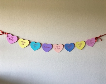 Conversation Heart Banner / Valentine's Day Decorations / - Etsy