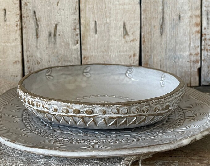 SET OF TWO | Boho Style Ibiza Style One of a Kind Rustic Romantic Handmade Imperfection Love ...