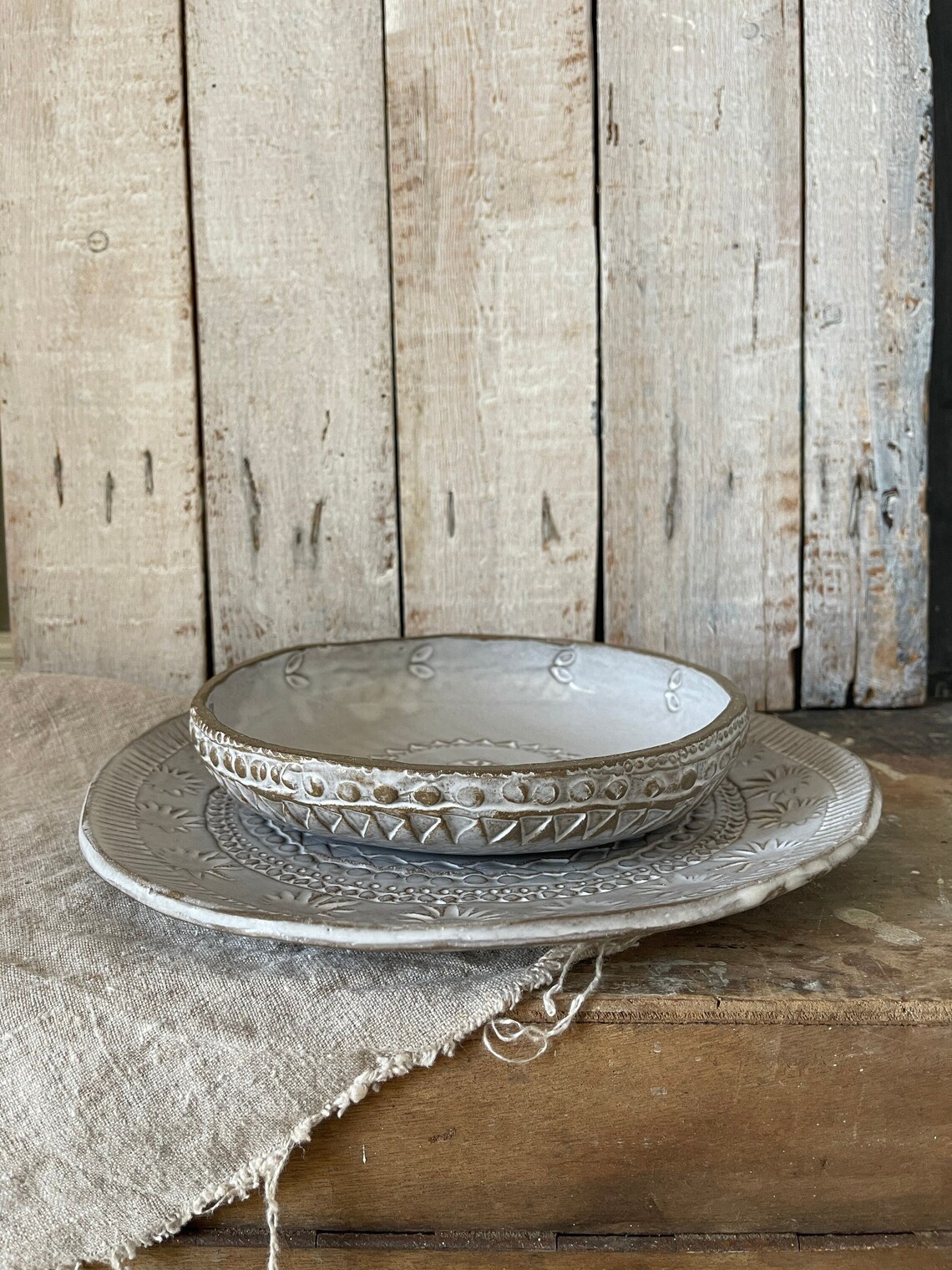 SET OF TWO Boho Style Ibiza Style One of a Kind Rustic - Etsy